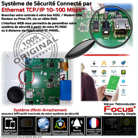 Système Sécurité Connecté HA-VGT Alarme sans-fil Alerte Sirène Intégrée ...